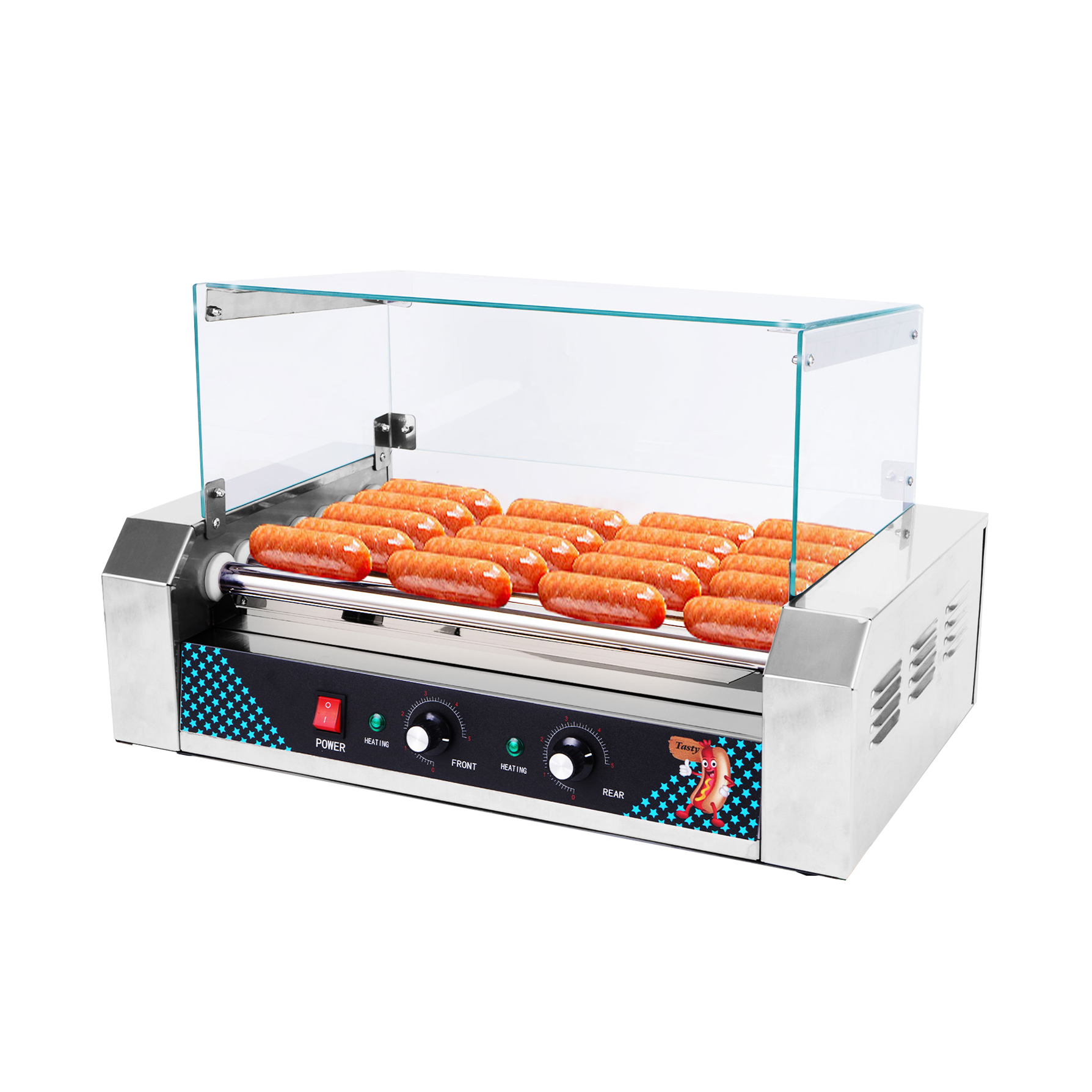 Electric 30 hot dog, 7 roller grill cooker – cornrush