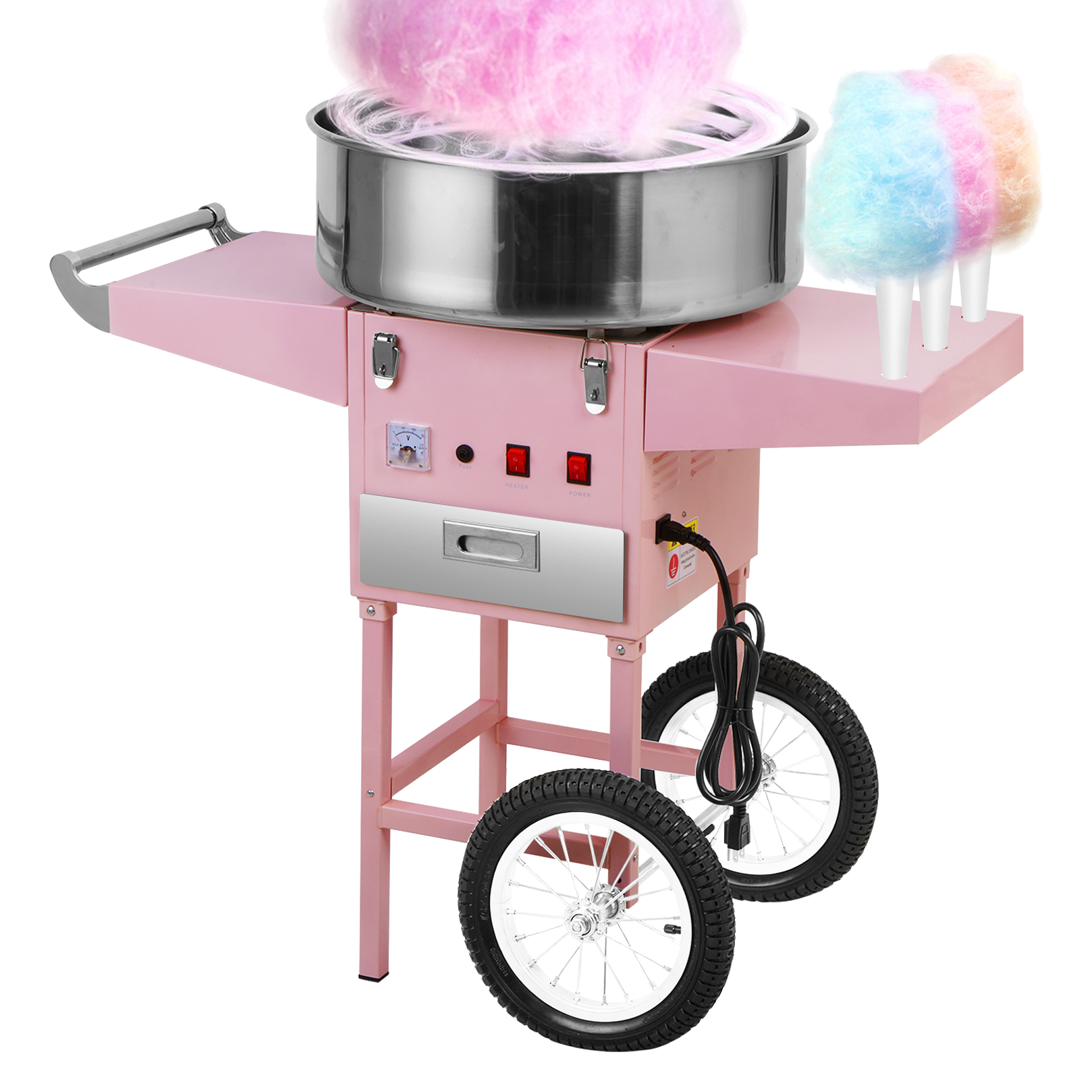Corn rush cotton candy machine with cart - pink – cornrush
